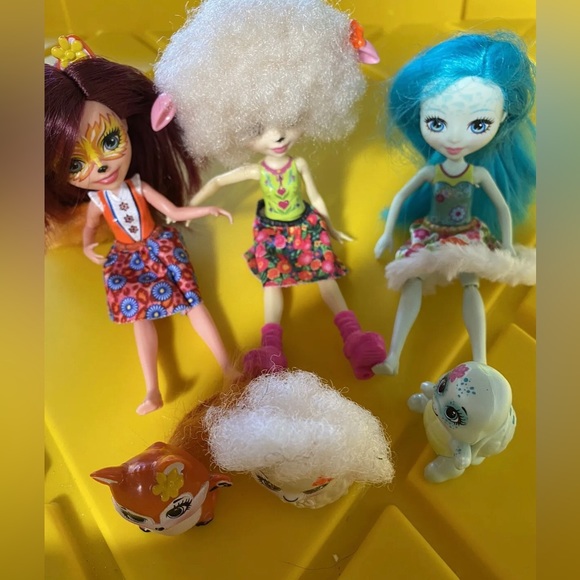 Toys | Enchantimals Felicity Fox Bree Bunny Lorna Lamb And Pets Lot ...